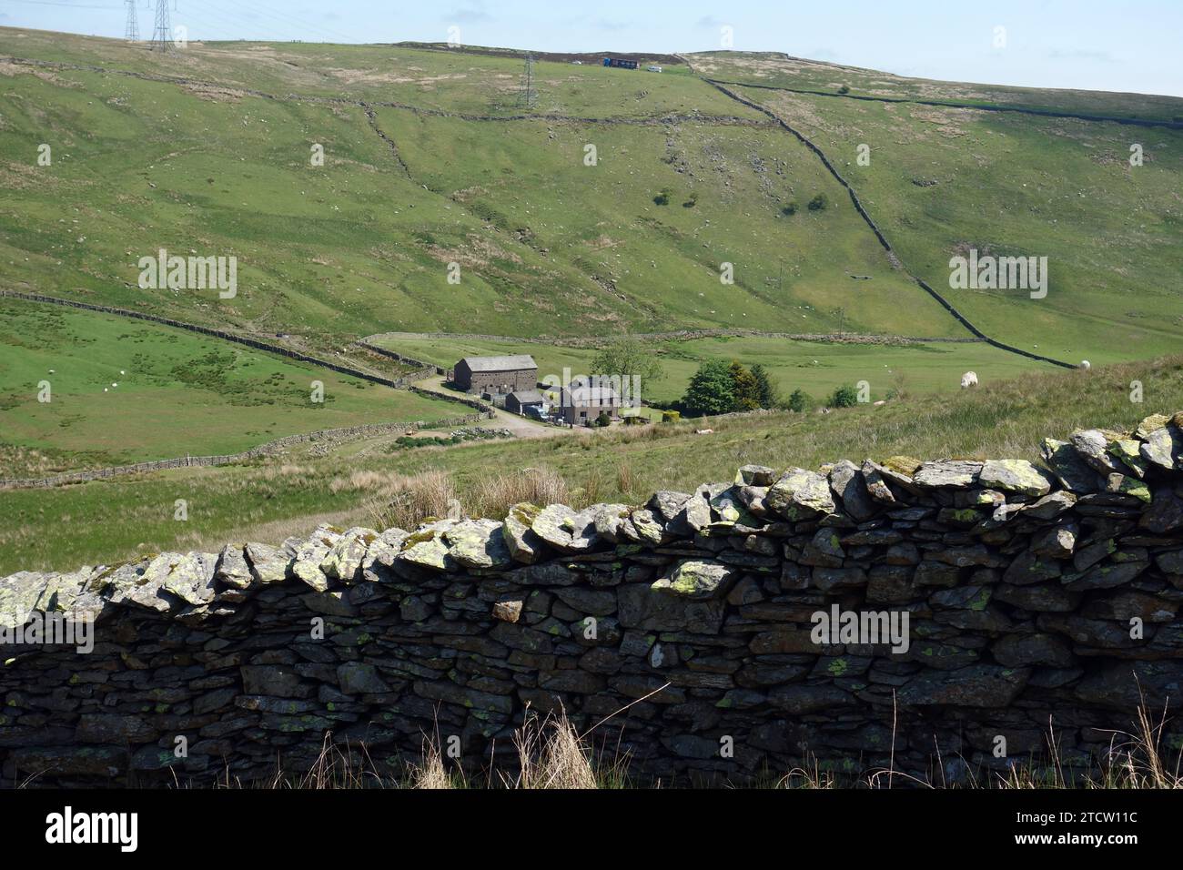 Hause Foot Farm by Stone Wall on Path to the Wainwright 'High House ...