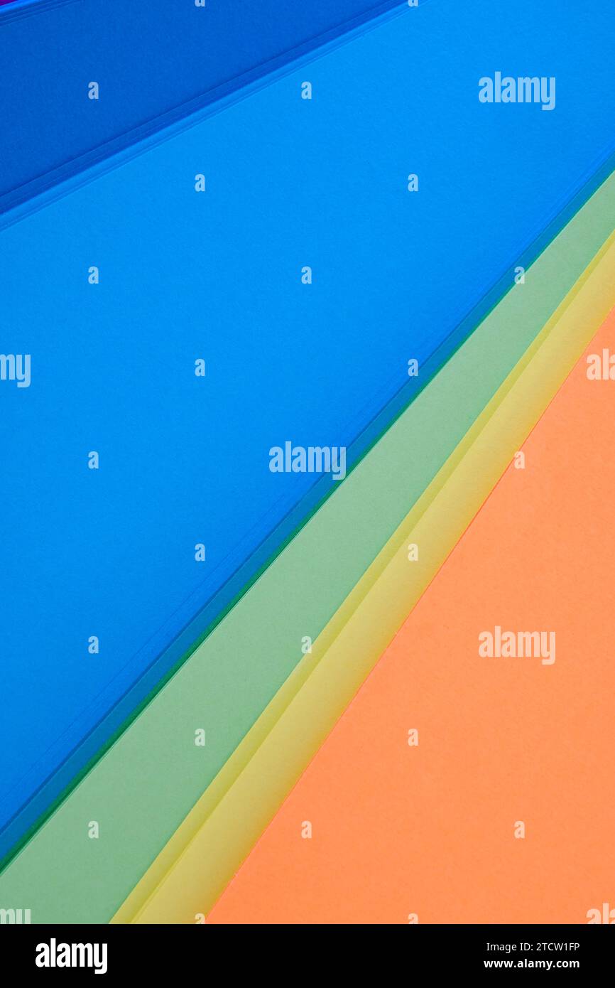 Colorful fanned folders hi-res stock photography and images - Alamy