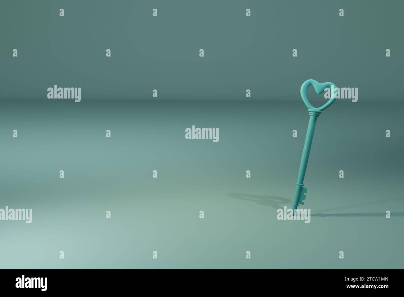 3d render of blue skeleton key Stock Photo - Alamy