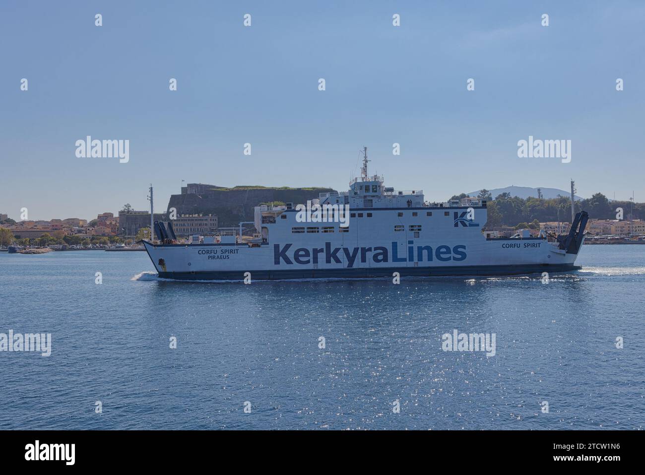 Corfu Spirit Ferry in Ionian Sea by KerkyraLines Stock Photo - Alamy