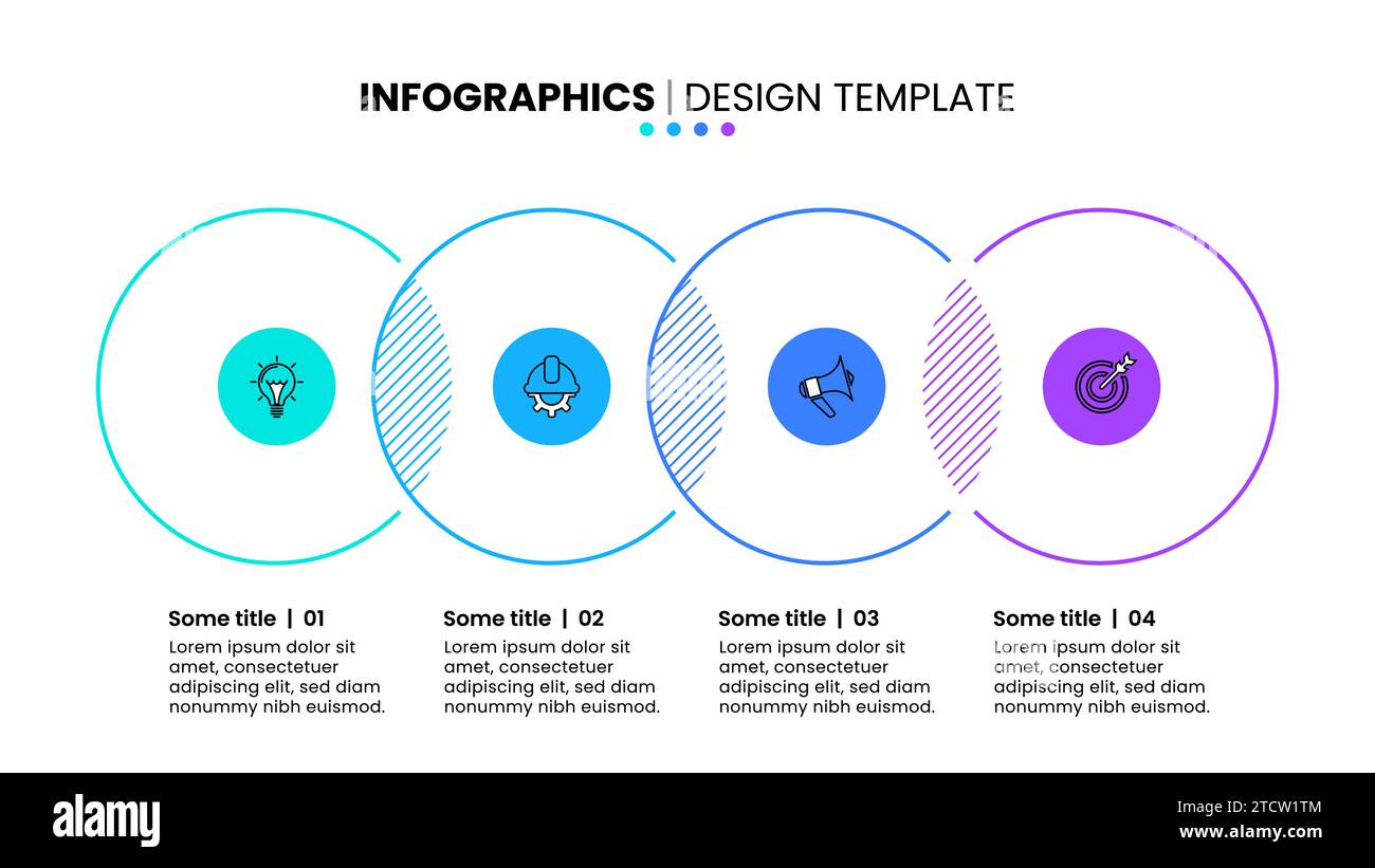 Infographic template with icons and 4 options or steps. Connected ...