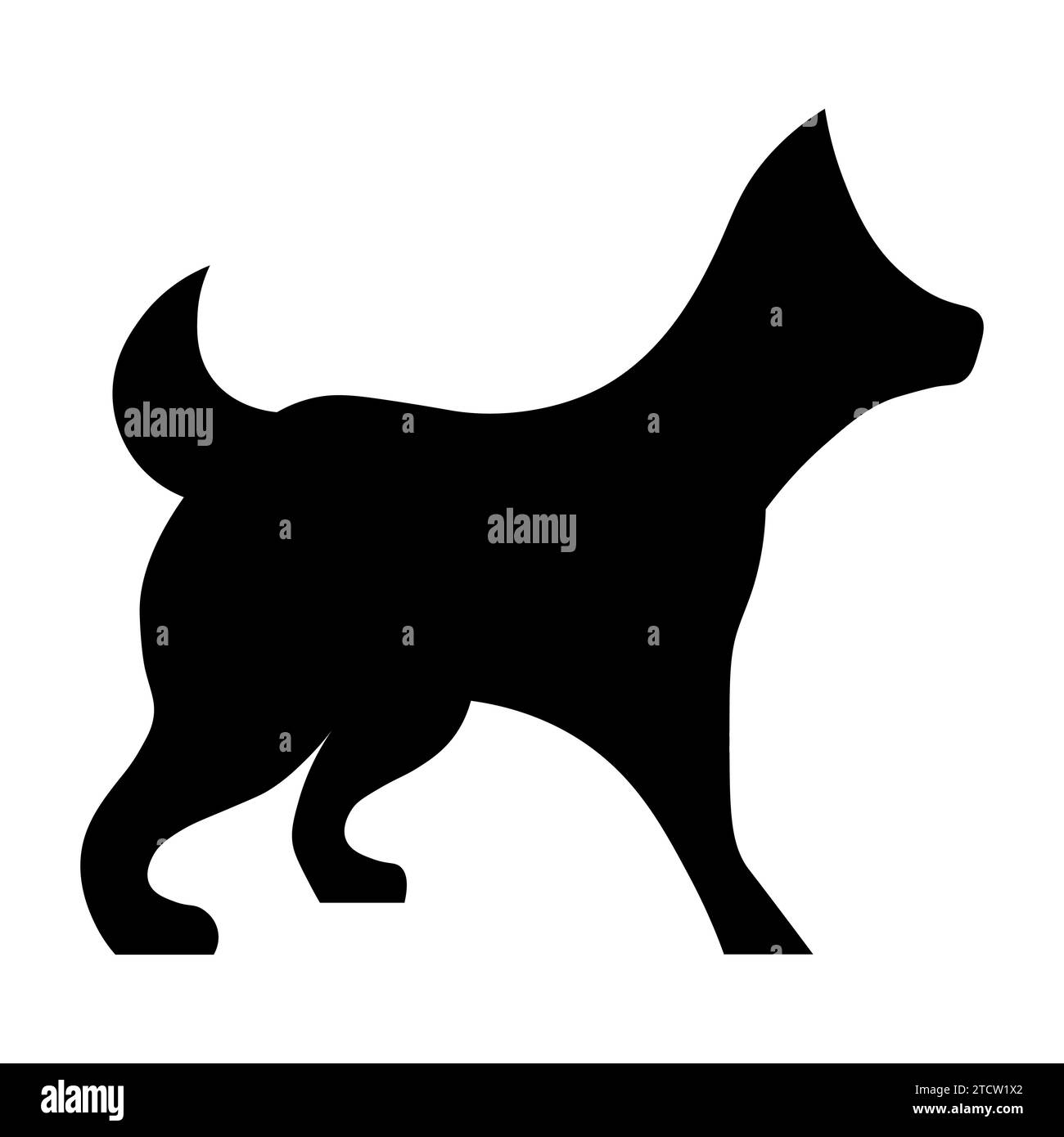 Dog black pictogram on white background Stock Vector Image & Art - Alamy