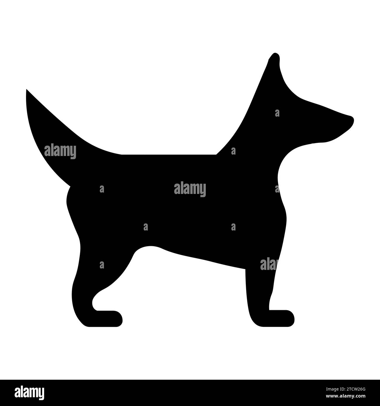 Dog black pictogram on white background Stock Vector Image & Art - Alamy