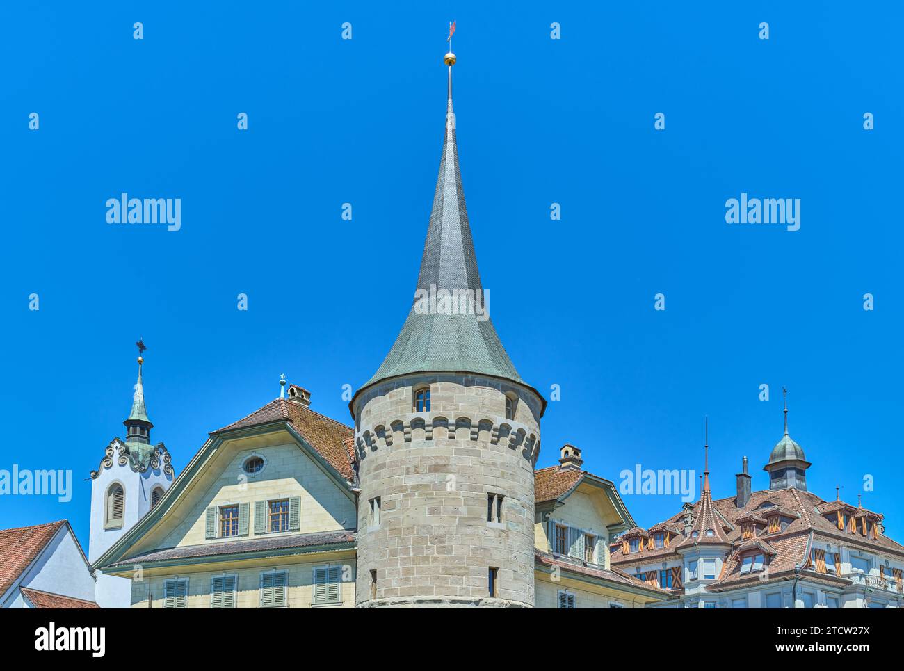 Lucerne, Switzerland, view of the Corner tower (also known as Greider ...