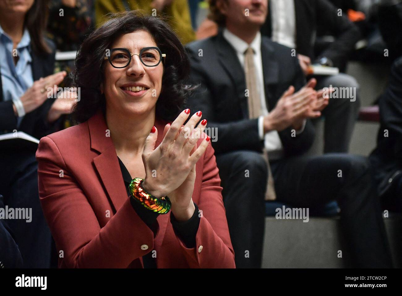 French Culture Minister Rima Abdul-Malak applauses during the ...