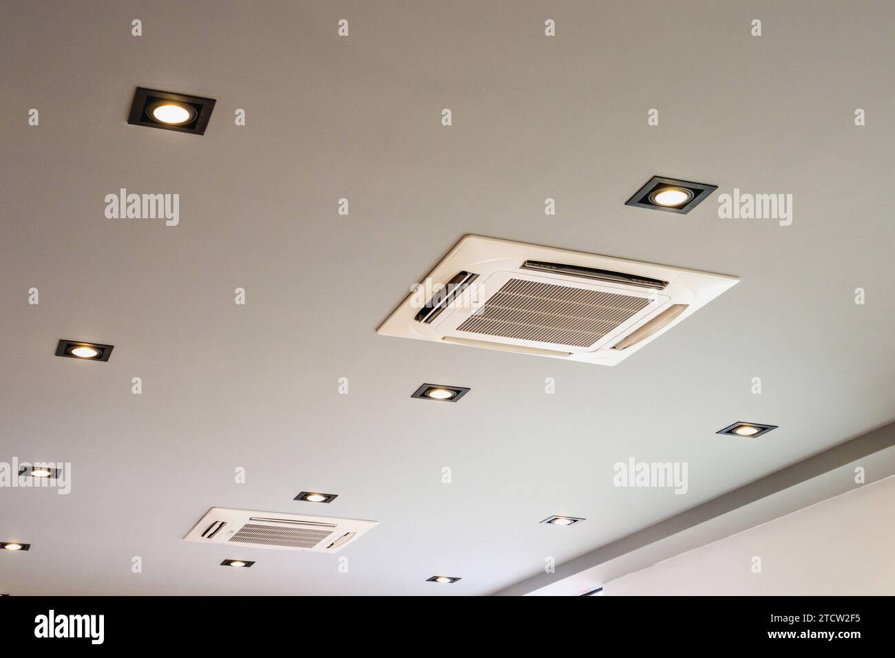 Modern ceiling mounted cassette type air conditioning system Stock ...