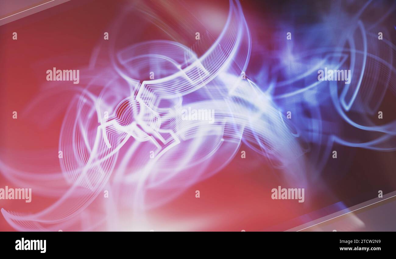 Biohazard danger alert and virus warning symbol digital concept ...