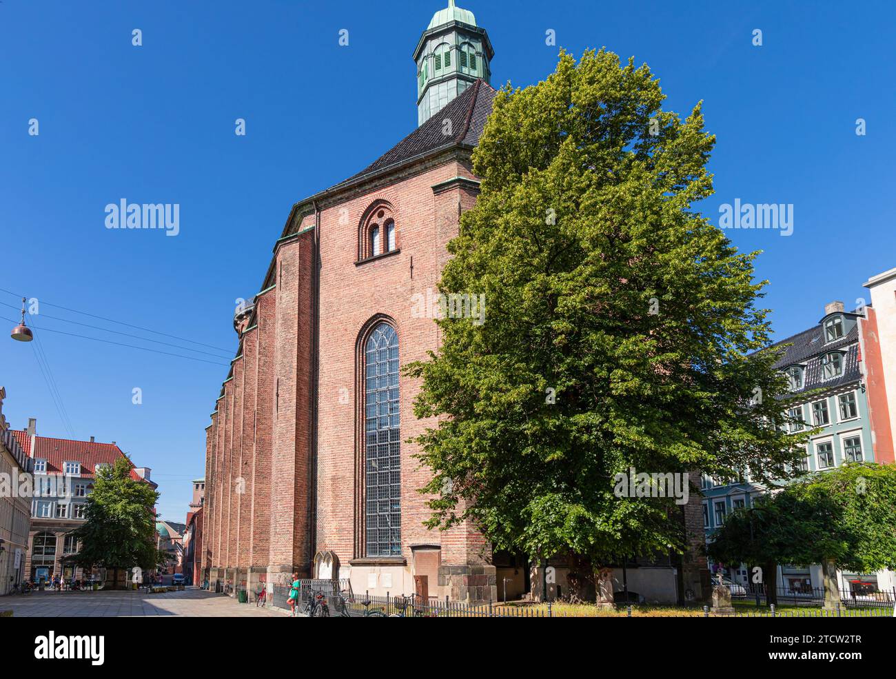 The Round Tower and Trinitatis Church in Copenhagen. Famous landmark in ...