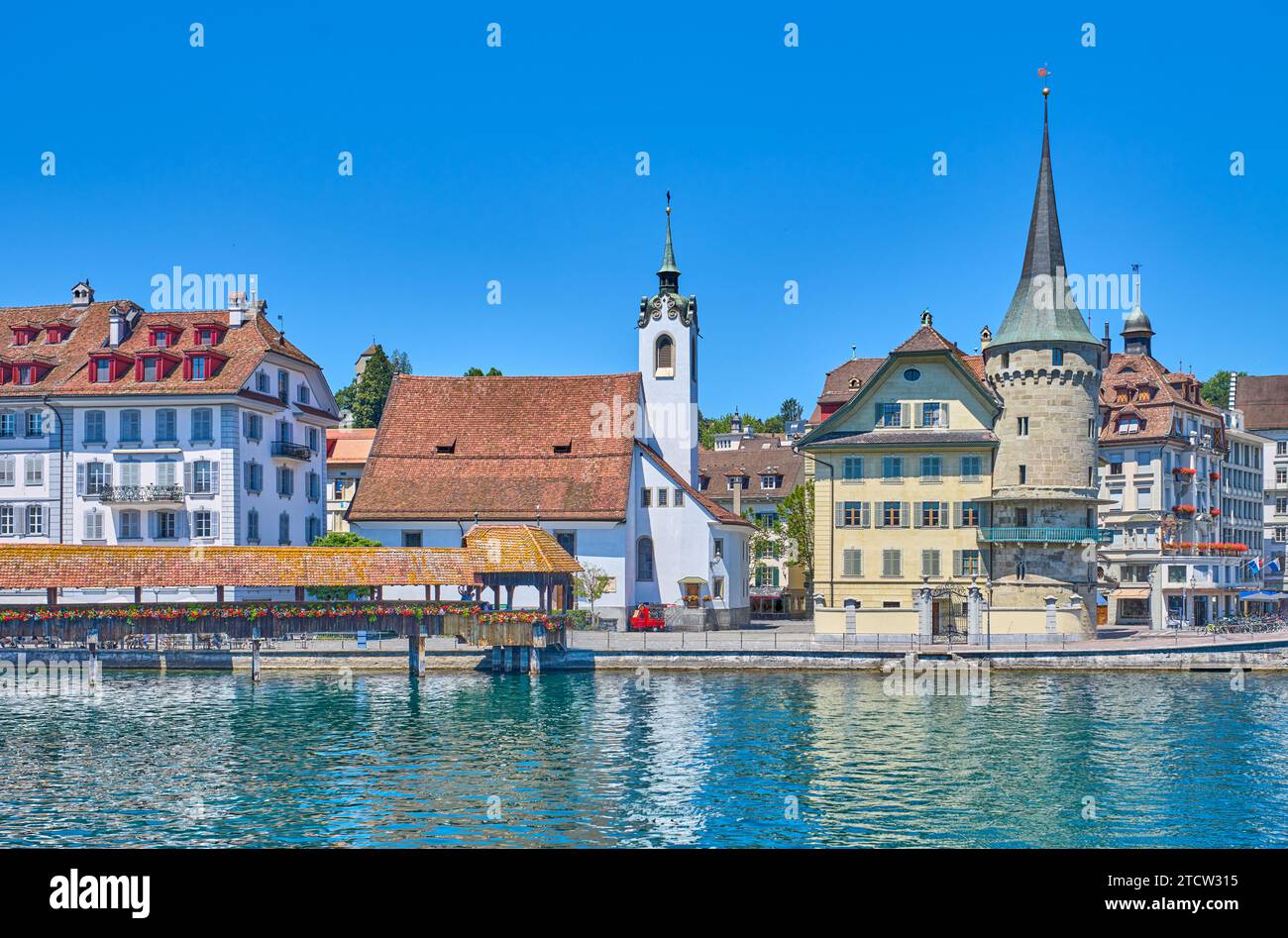 Lucerne, Switzerland, view of the Corner tower (also known as Greider ...