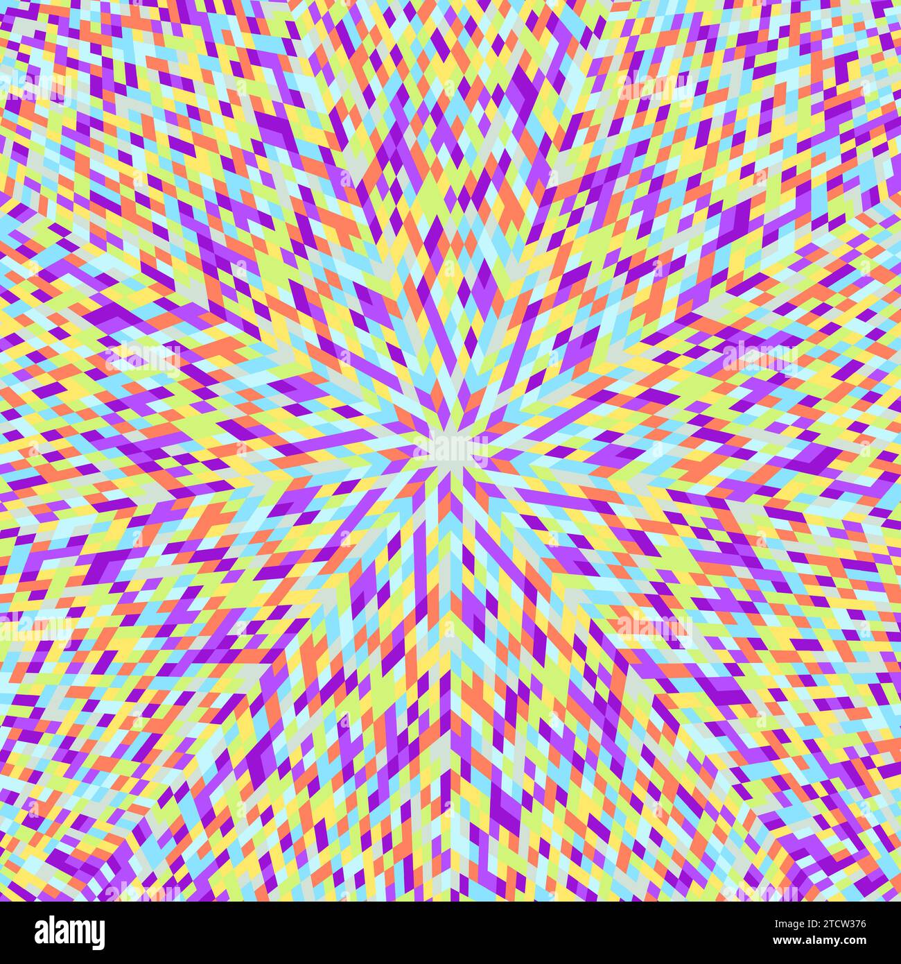 Colorful dynamic hypnotic circular mosaic pattern background Stock Vector Image & Art - Alamy