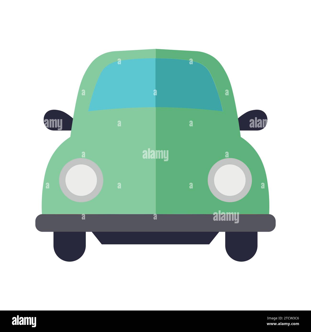 Green car front view icon on white background Stock Vector Image & Art ...