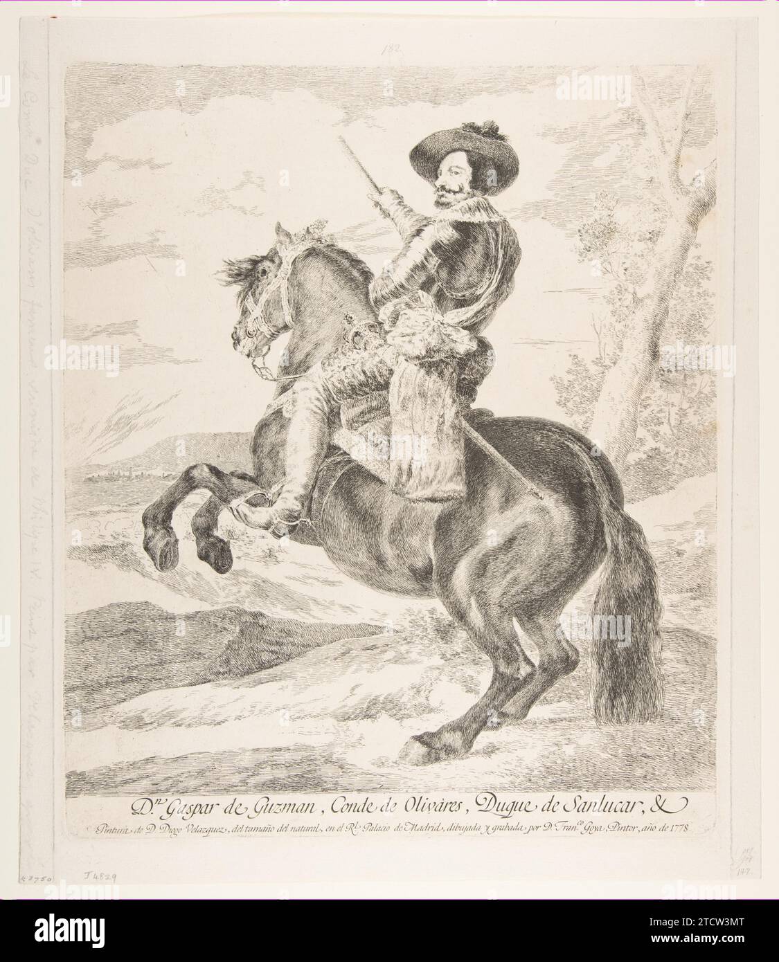 Gaspar de Guzman, Count Duke of Olivares on horseback, after Velazquez ...