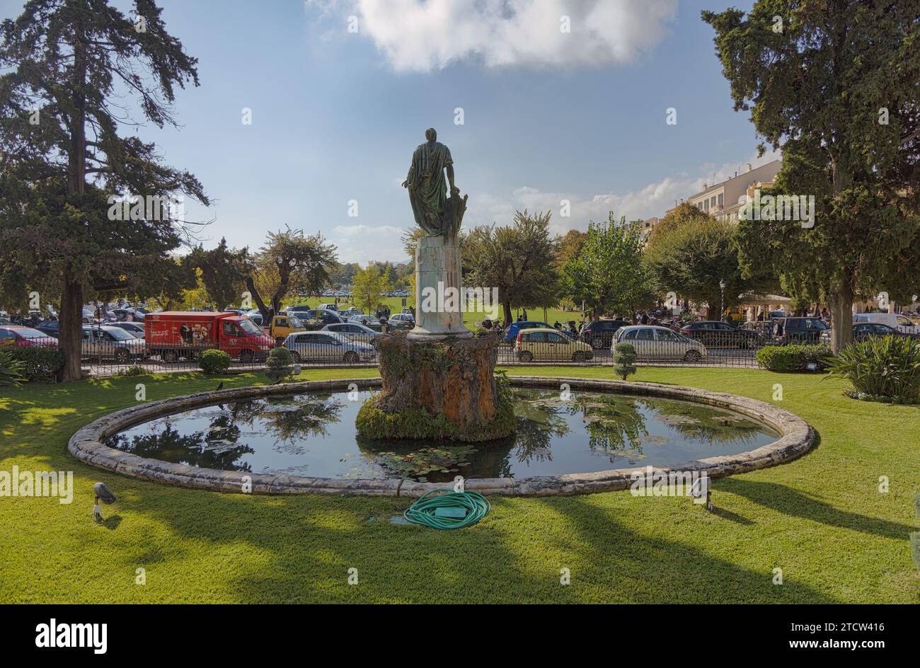 Sir Frederick Adam Statue in Corfu, Greece Stock Photo - Alamy