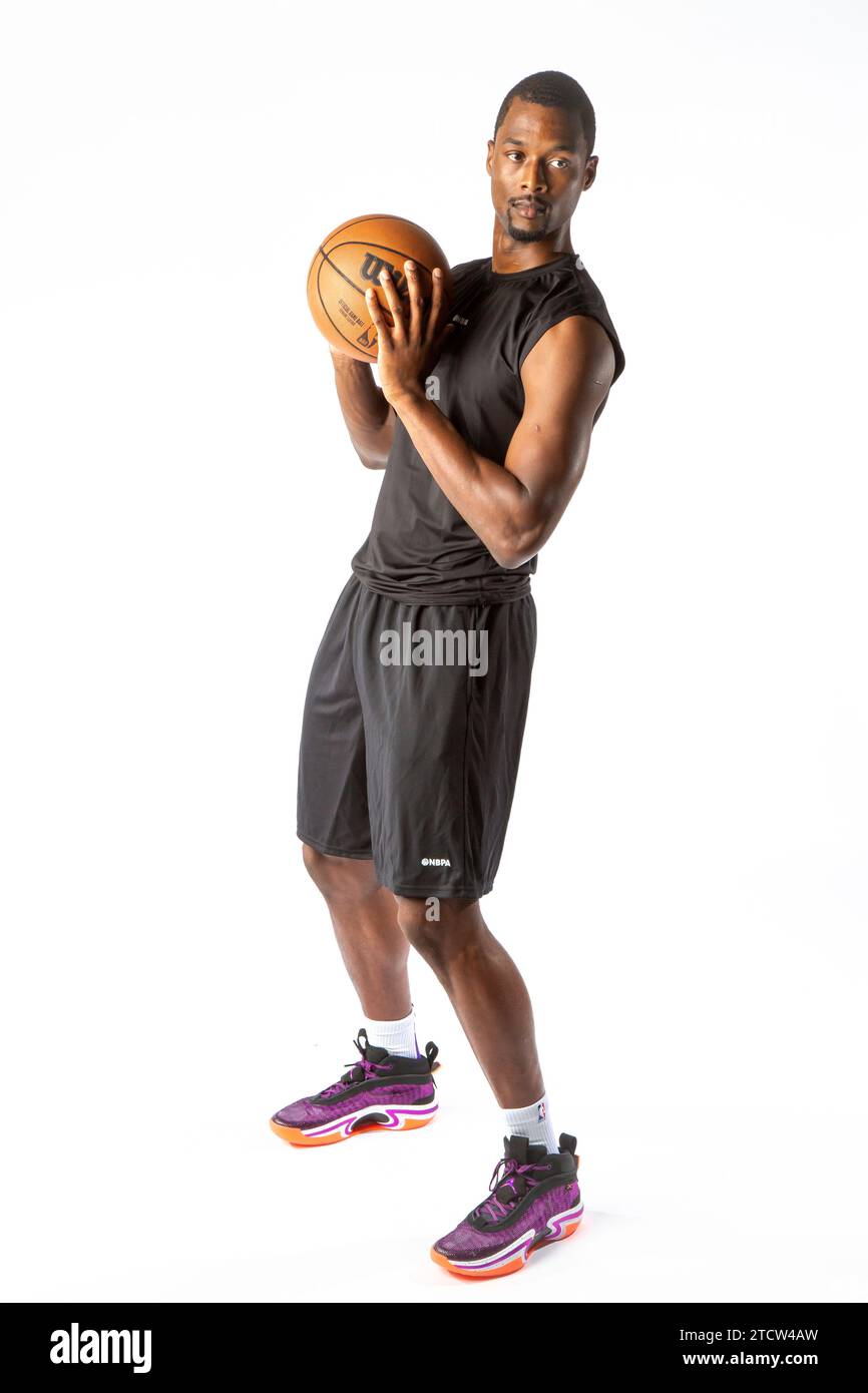 Harrison Barnes poses for a portrait on September 27, 2021 in ...