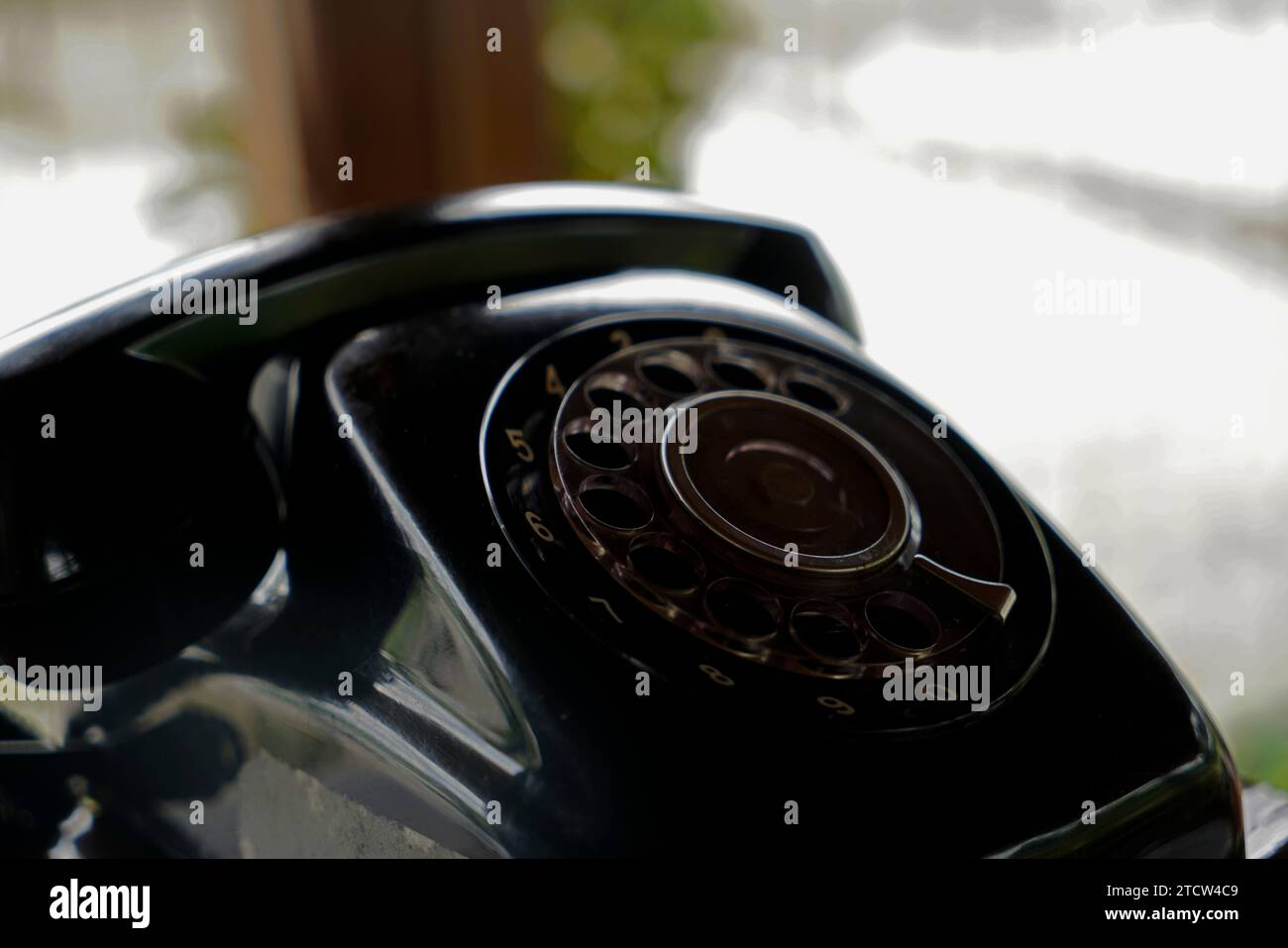 an old telephon with rotary dial Stock Photo - Alamy