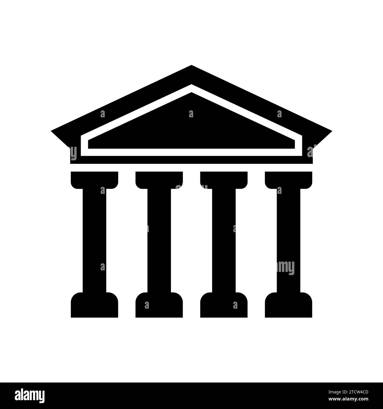 Bank black vector icon on white background Stock Vector Image & Art - Alamy