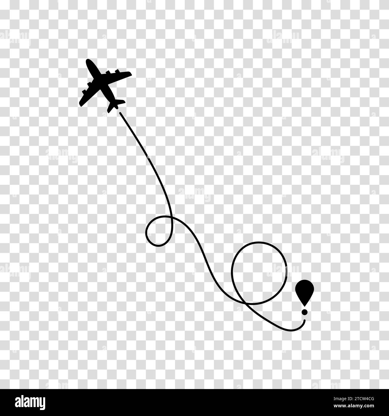 Airplane route plane path. Travel concept. Aircraft tracking. Vector ...