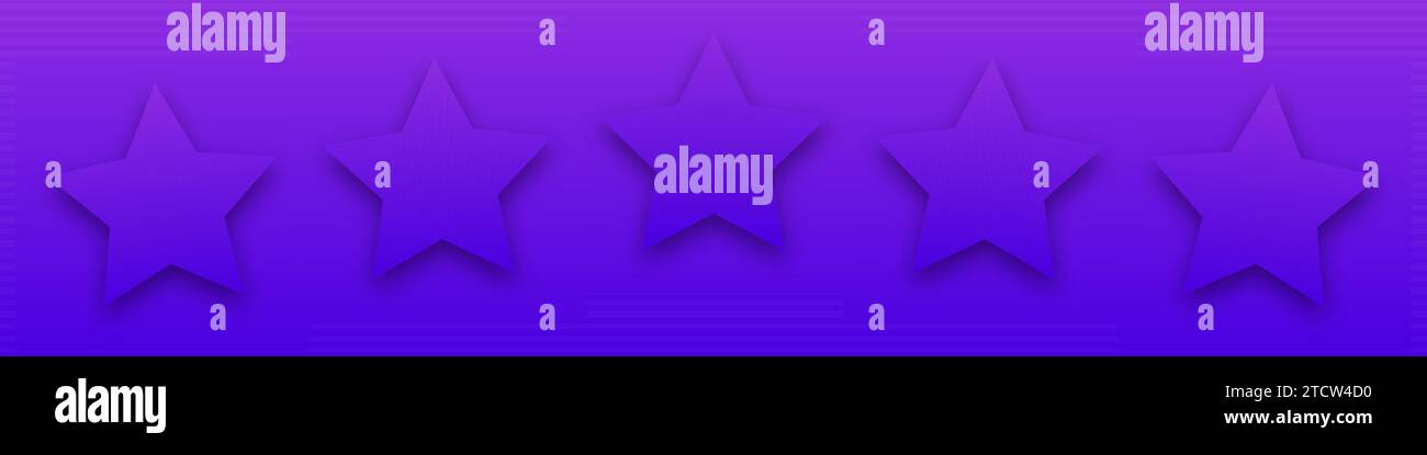 Violet 5 star icon. Customer feedback concept. Vector 5 token points ...