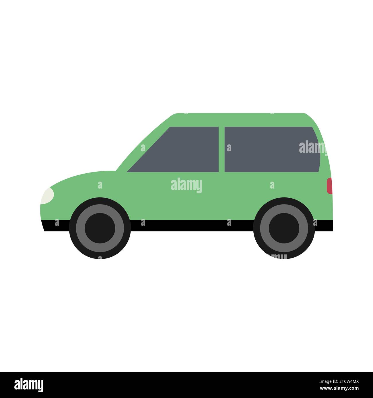 Green car side view icon on white background Stock Vector Image & Art ...