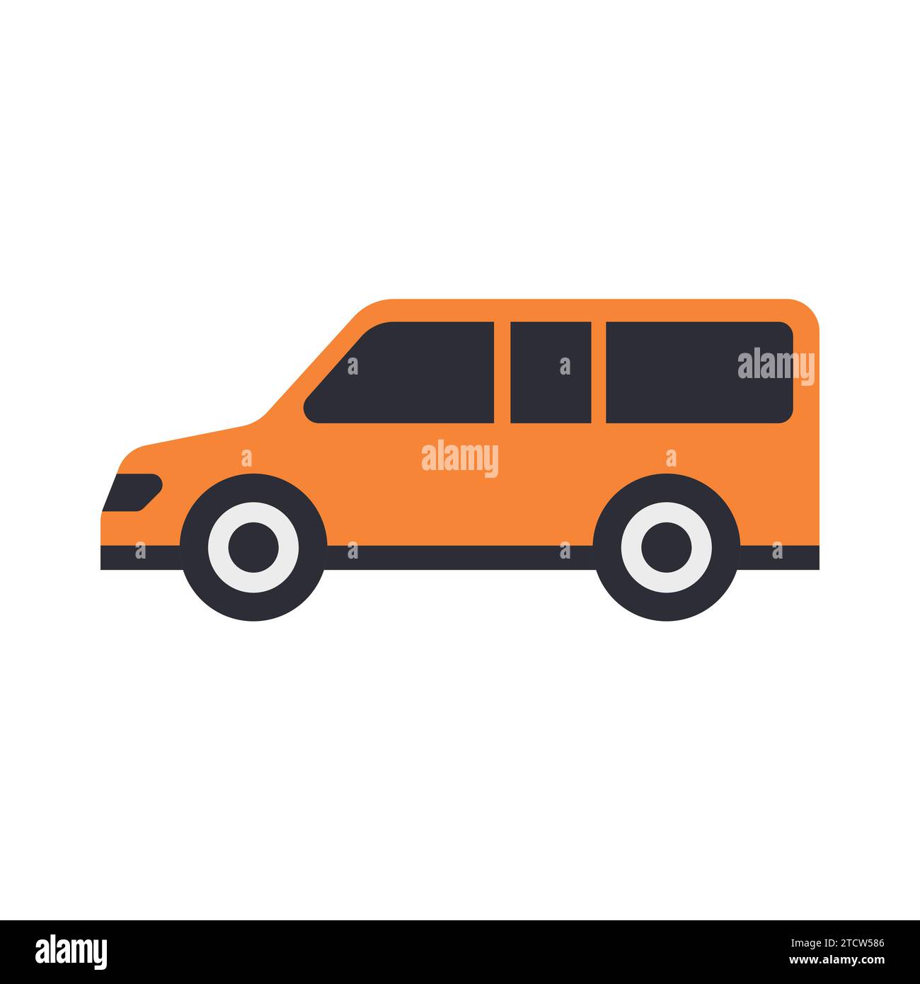 Orange car vector template Stock Vector Images - Alamy
