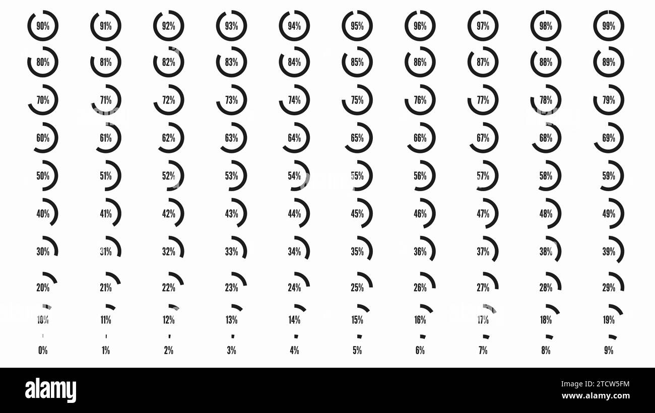 Big percent collection for user interface UI or business infographic ...