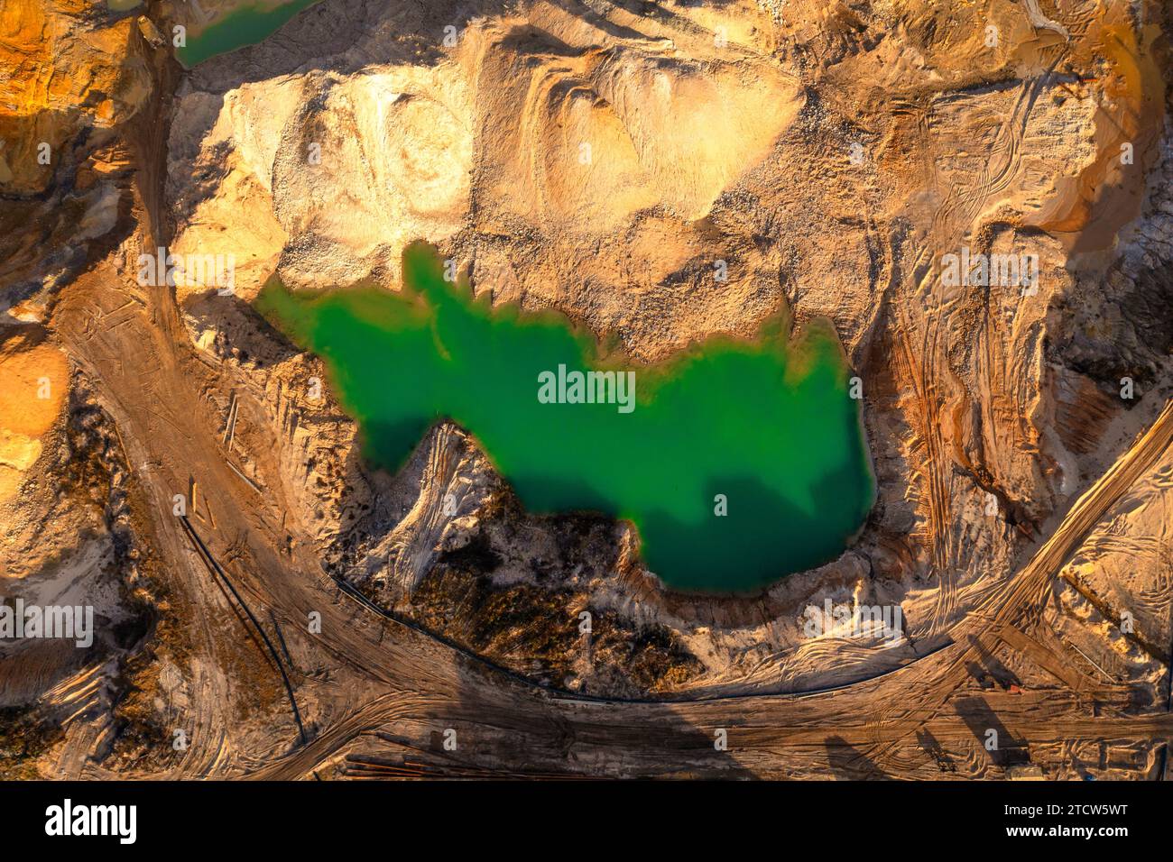 Titanium Harvest Hues: Colors of Ore in the Quarry Bedrock Stock Photo ...