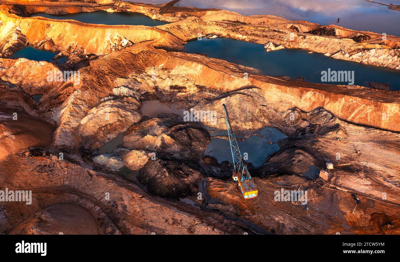 Quarry Kaleidoscope: A Multifaceted View of Titanium Ore Stock Photo ...