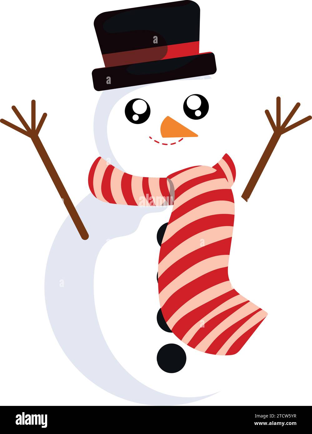 Cute snowman christmas character Vector Stock Vector Image & Art - Alamy