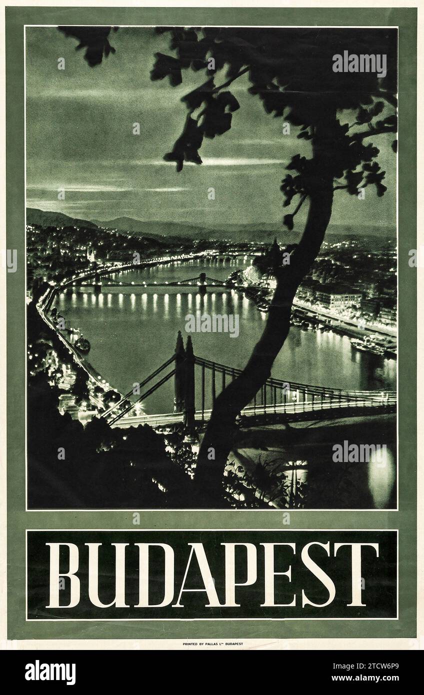 Budapest (Pallas Ltd. Budapest, 1930s). Hungarian Travel Poster ...