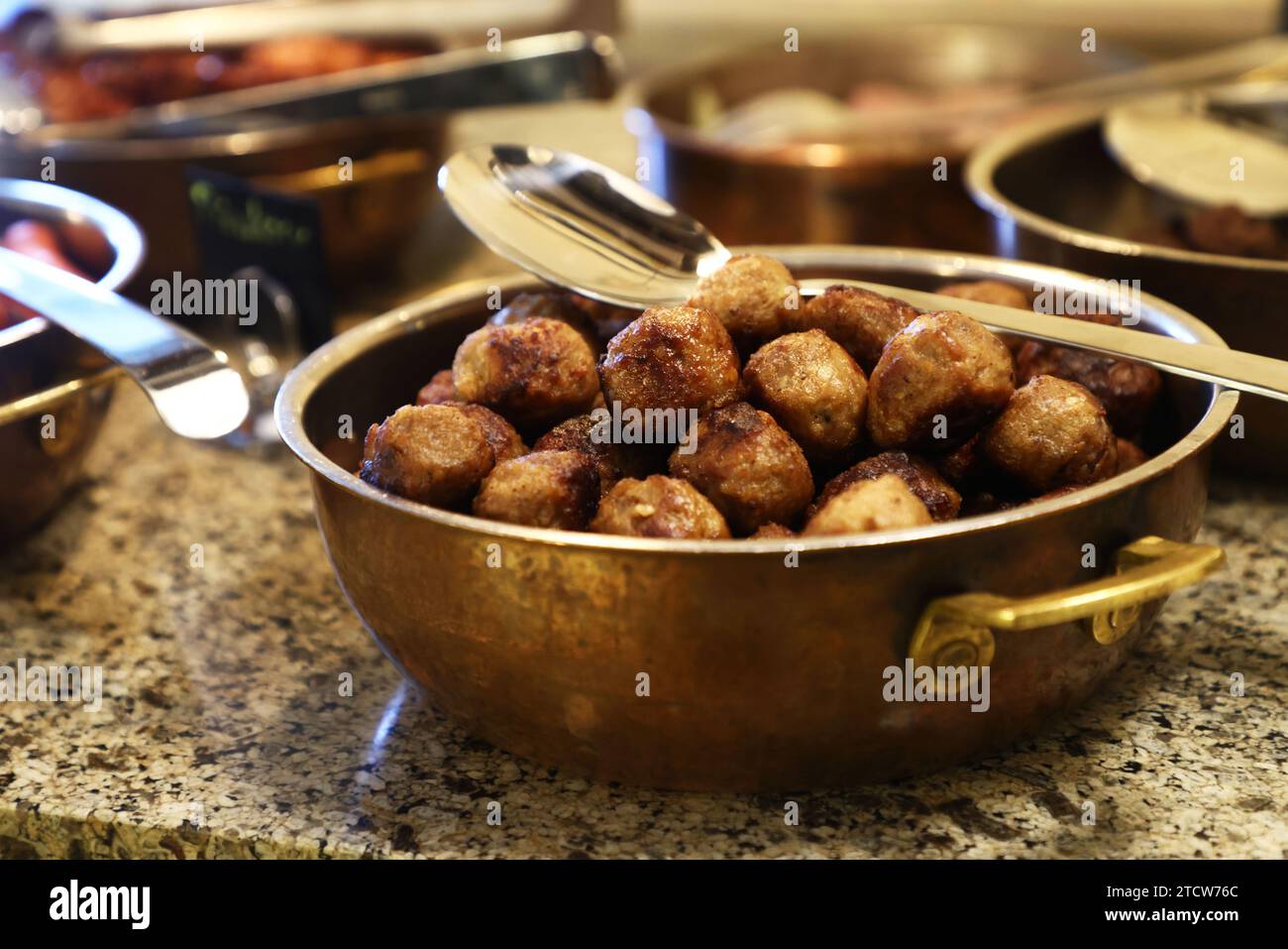 ”Julbord” (swedish traditional christmas food), here, meatballs ...