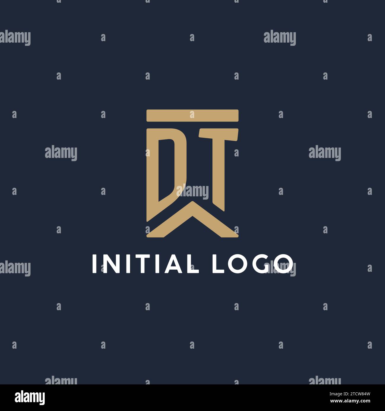 Dt logo design hi-res stock photography and images - Alamy