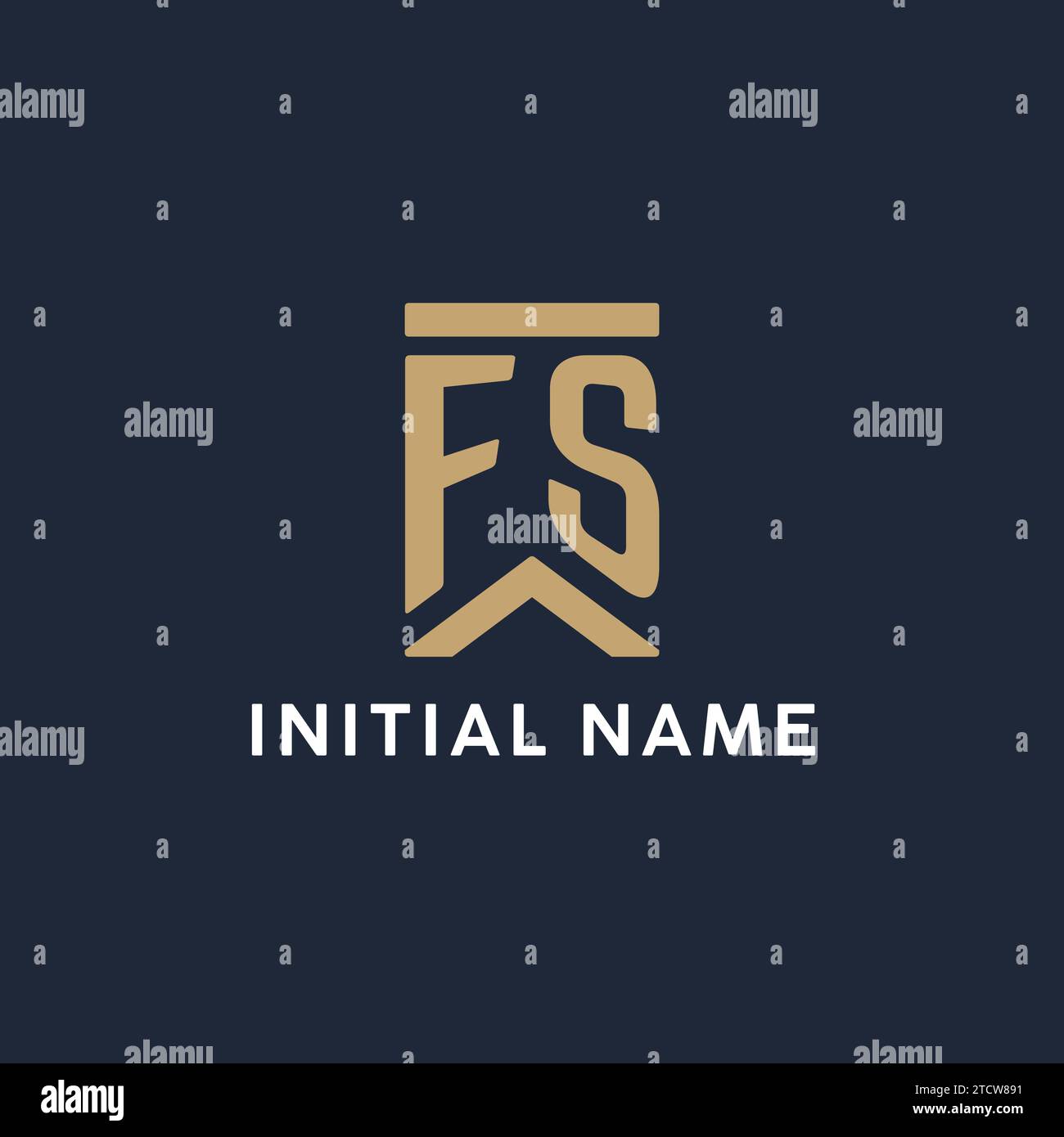 Fs logo design Stock Vector Images - Alamy