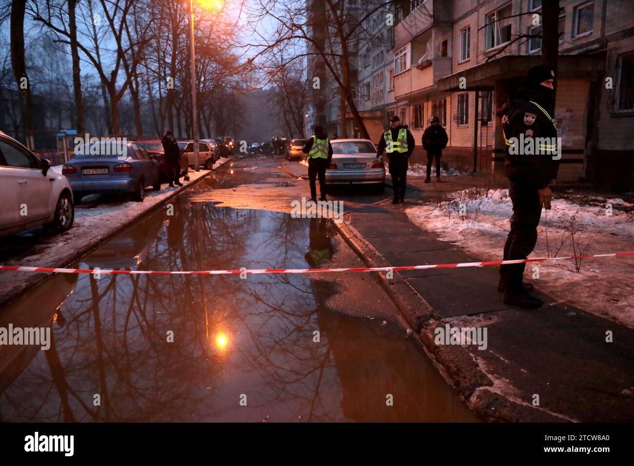 Non Exclusive: KYIV, UKRAINE - DECEMBER 13, 2023 - Police examine the ...