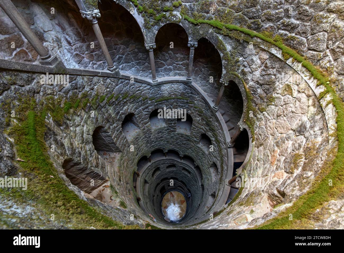 The ceremonial Initiation Well and spiral staircase into the underground tunnel system at the ...