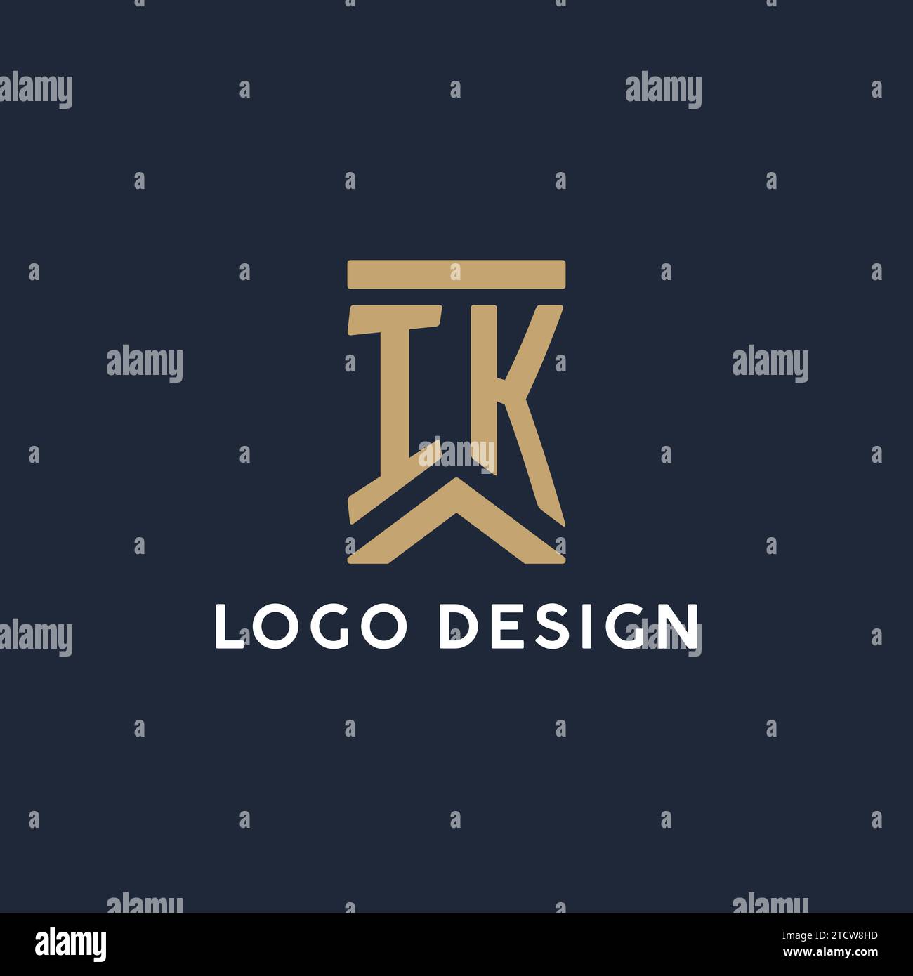Ik logo design hi-res stock photography and images - Alamy