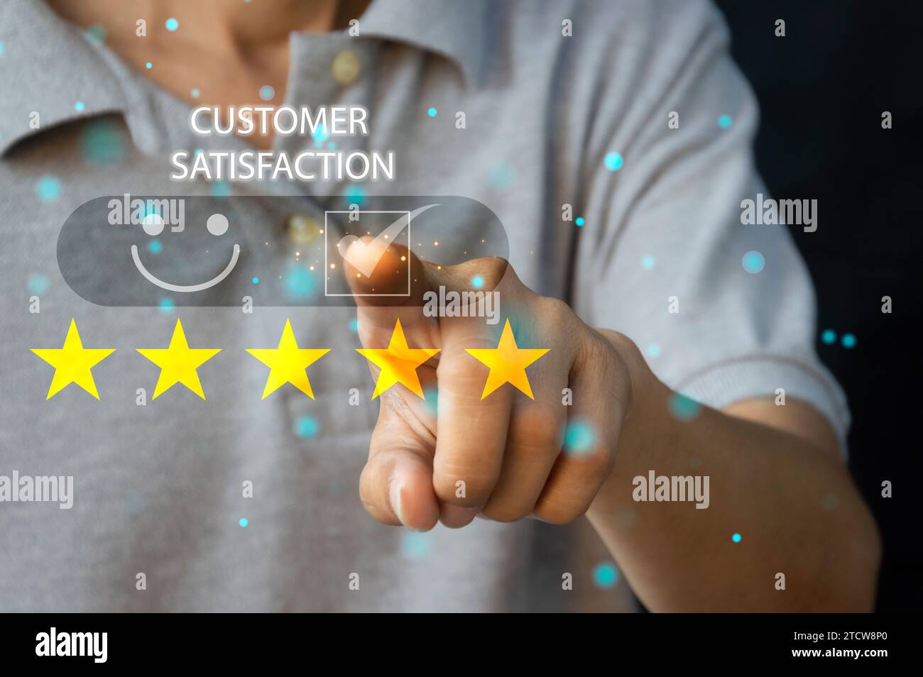 Users rate their service experience on the online application for a ...