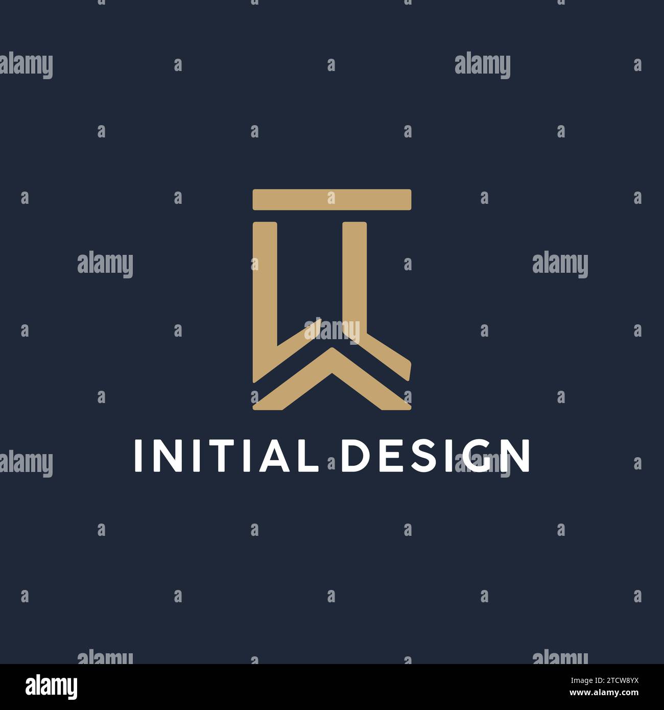 LL initial monogram logo design in a rectangular style with curved side ...