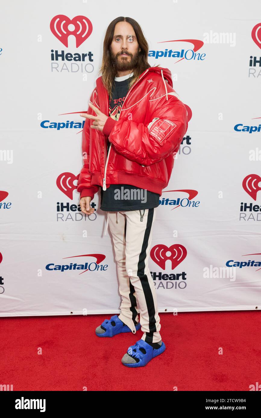 PHILADELPHIA, PA, USA - DECEMBER 12, 2023: Jared Leto poses at Q102's ...