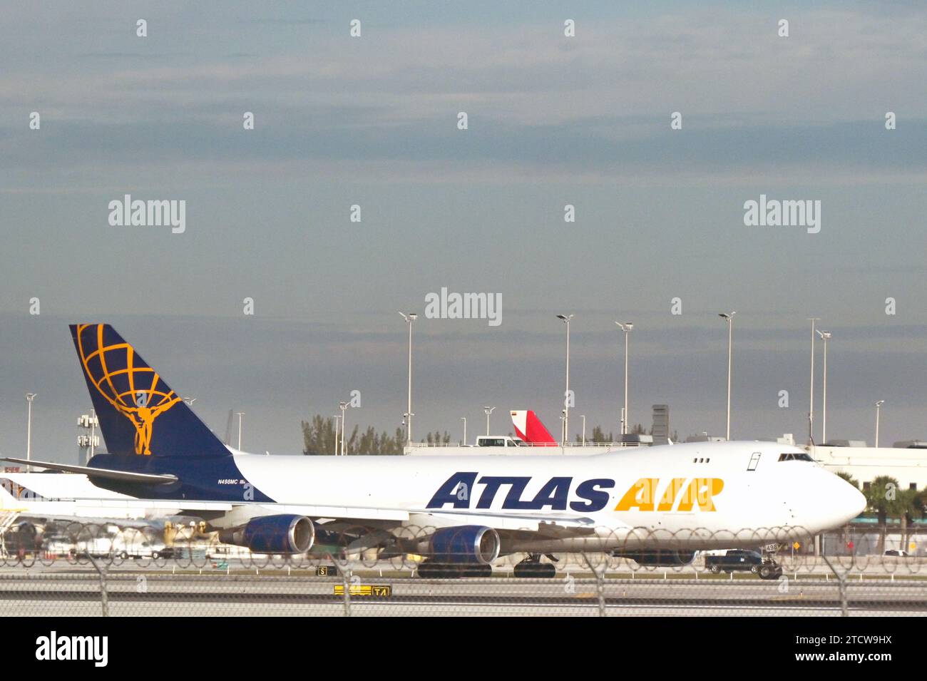 Miami, Florida, USA - 4 December 2023: Boeing 747 cargo jet ...