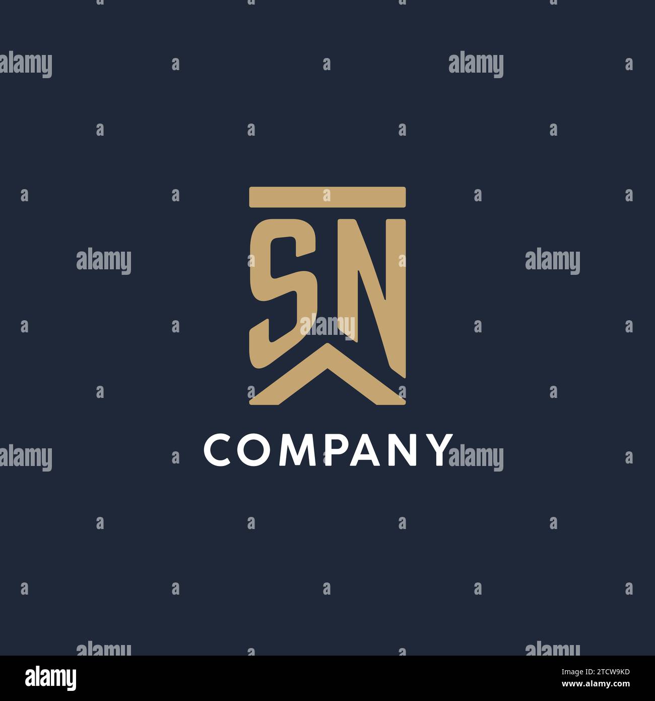 Sn logo design hi-res stock photography and images - Alamy