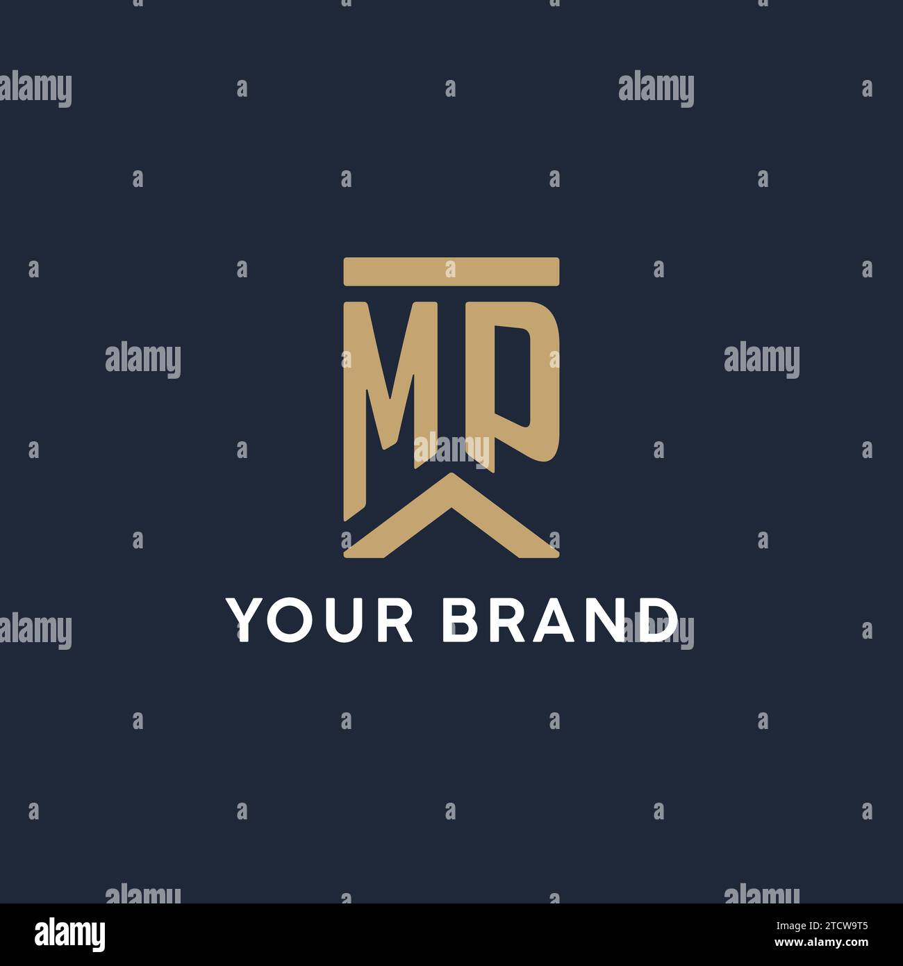 Mp monogram logo design with hi-res stock photography and images - Alamy
