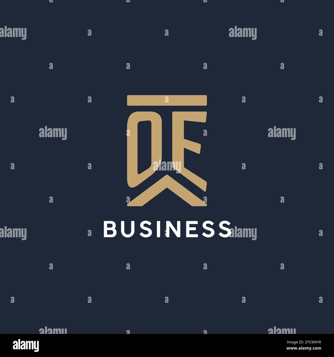 OE initial monogram logo design in a rectangular style with curved side ...