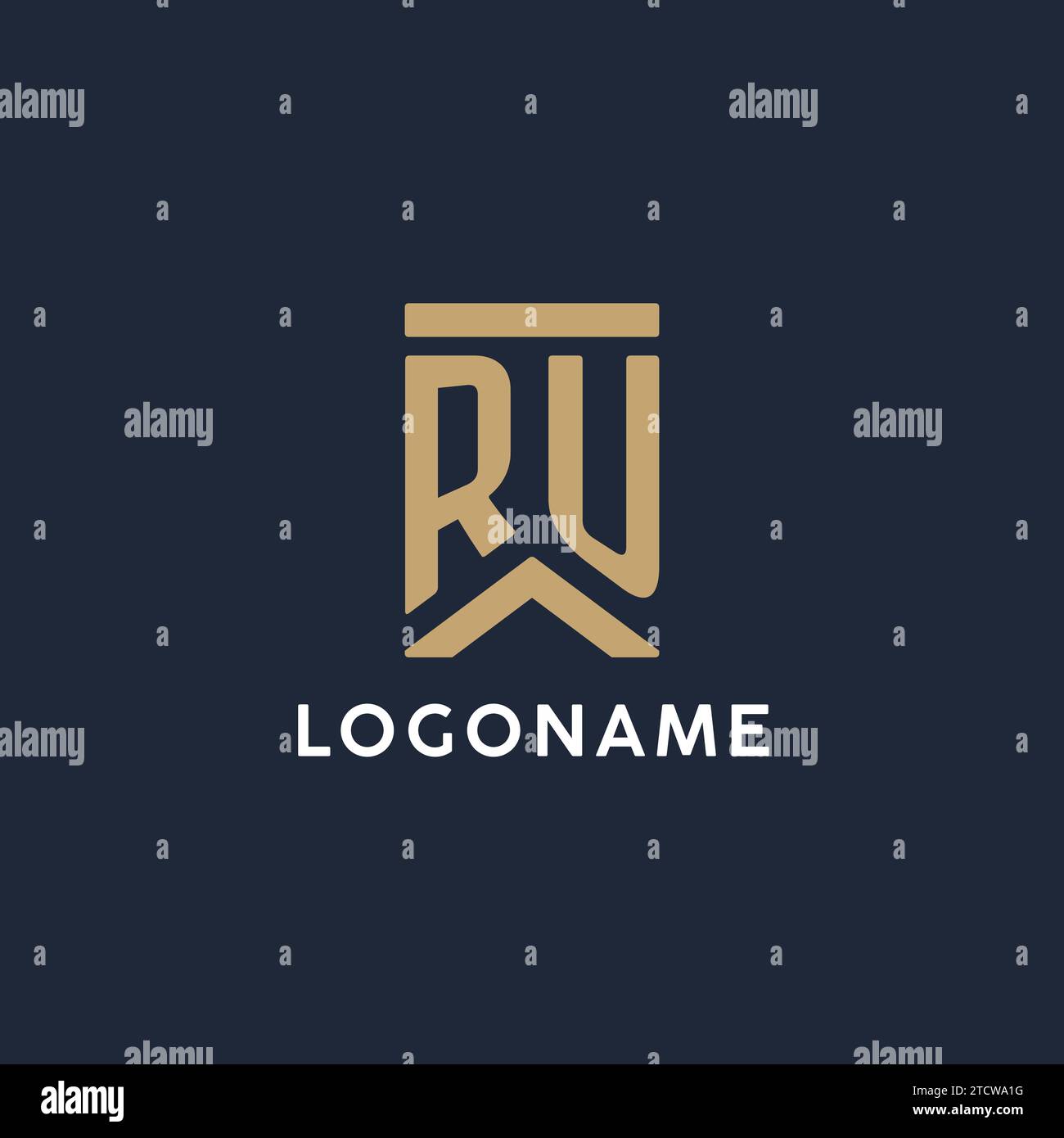 Ru logo design hi-res stock photography and images - Alamy