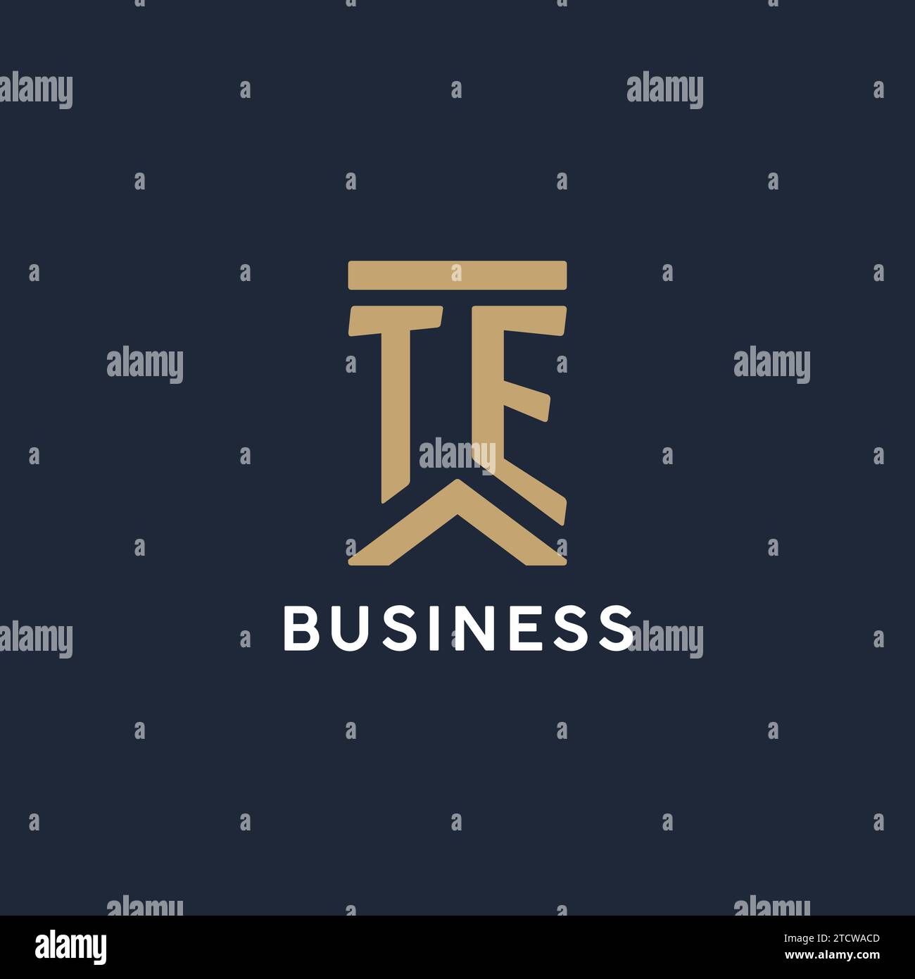 TE initial monogram logo design in a rectangular style with curved side ...