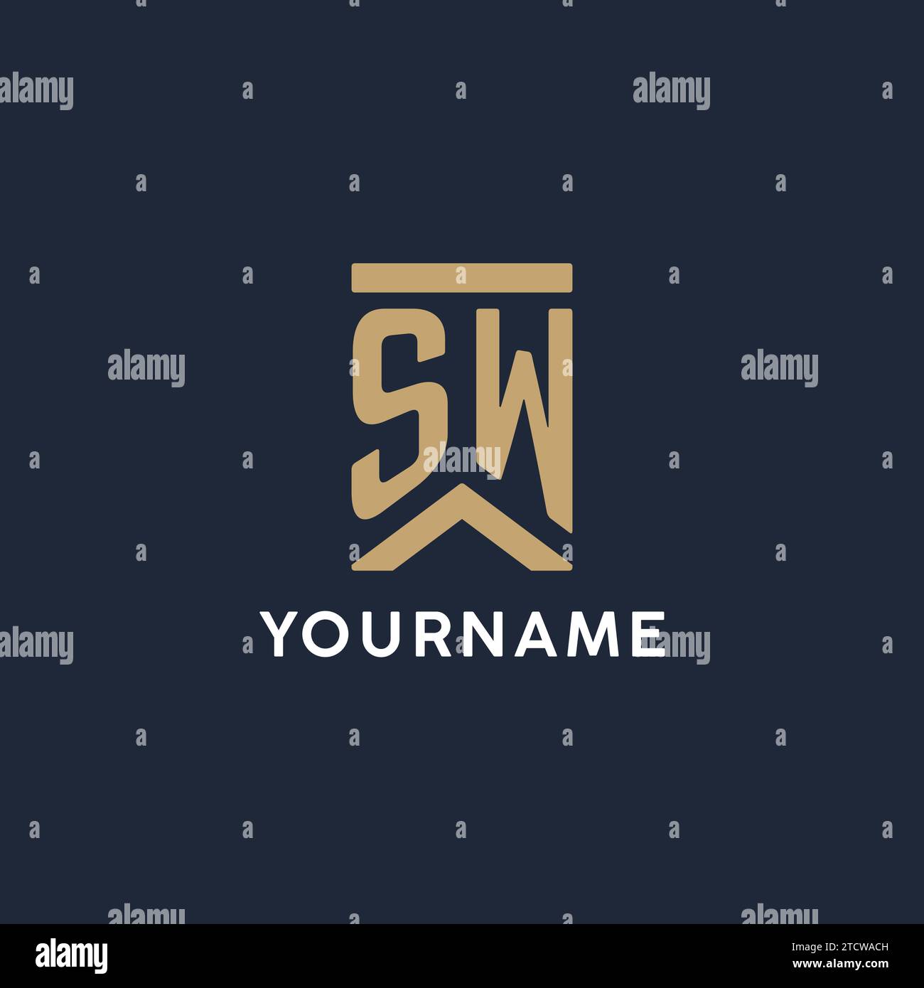 Sw logo design hi-res stock photography and images - Alamy