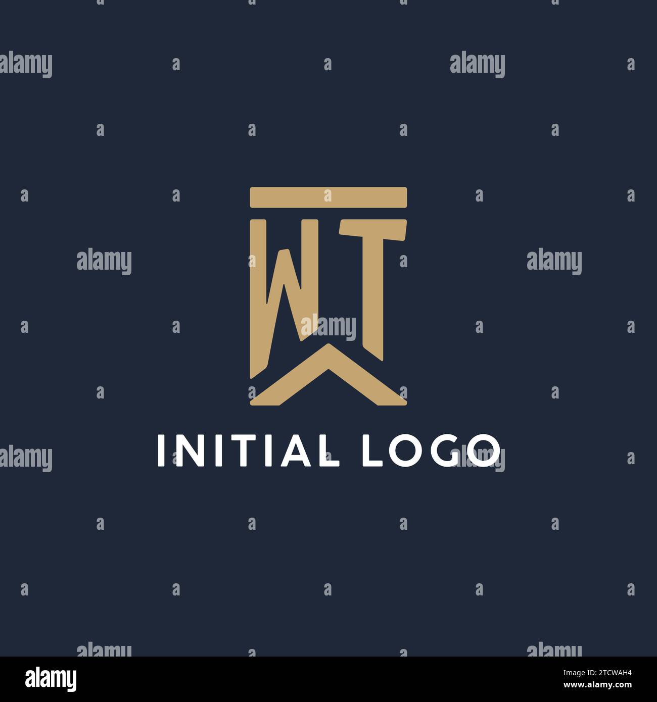 Wt logo design hi-res stock photography and images - Alamy