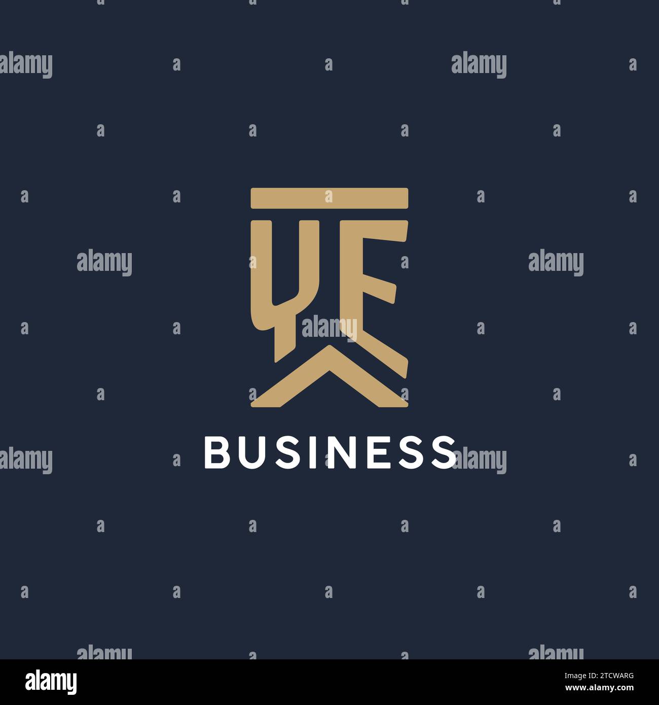 YE initial monogram logo design in a rectangular style with curved side ...