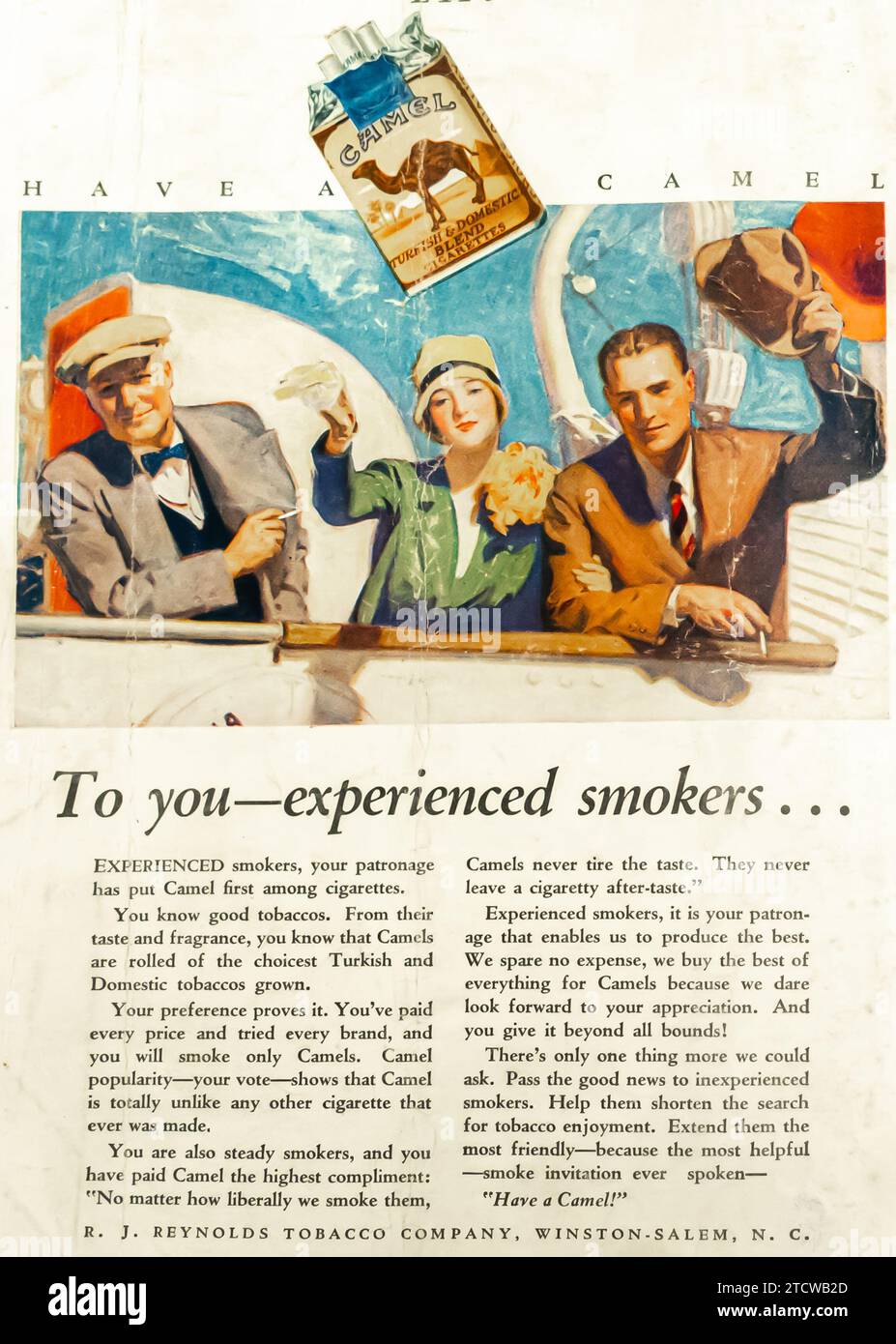 Vintage camel cigarette advert hi-res stock photography and images - Alamy