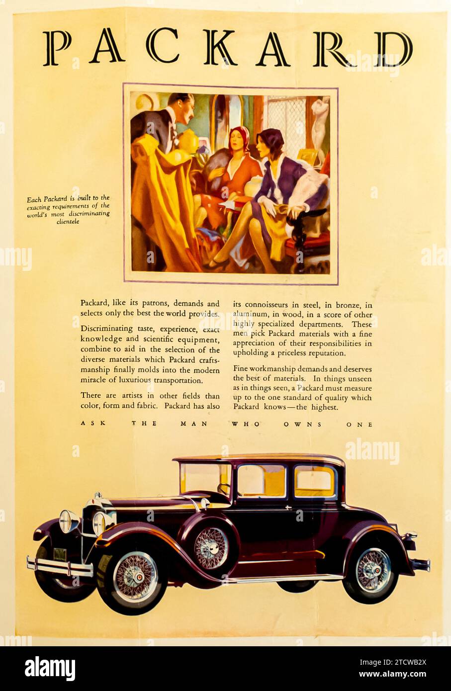 1928 packard car advert hi-res stock photography and images - Alamy