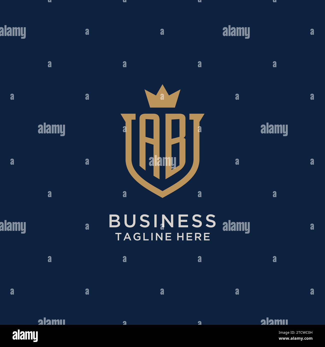AB initial shield crown logo vector graphic Stock Vector Image & Art ...